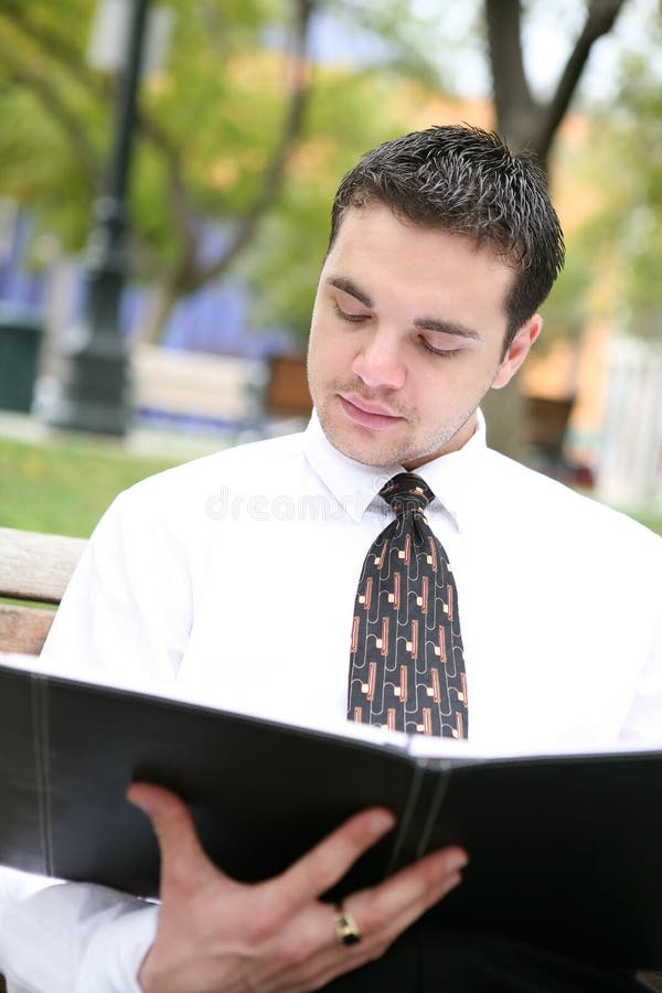Business man reading stock image. Image of wedding, white - 4610039