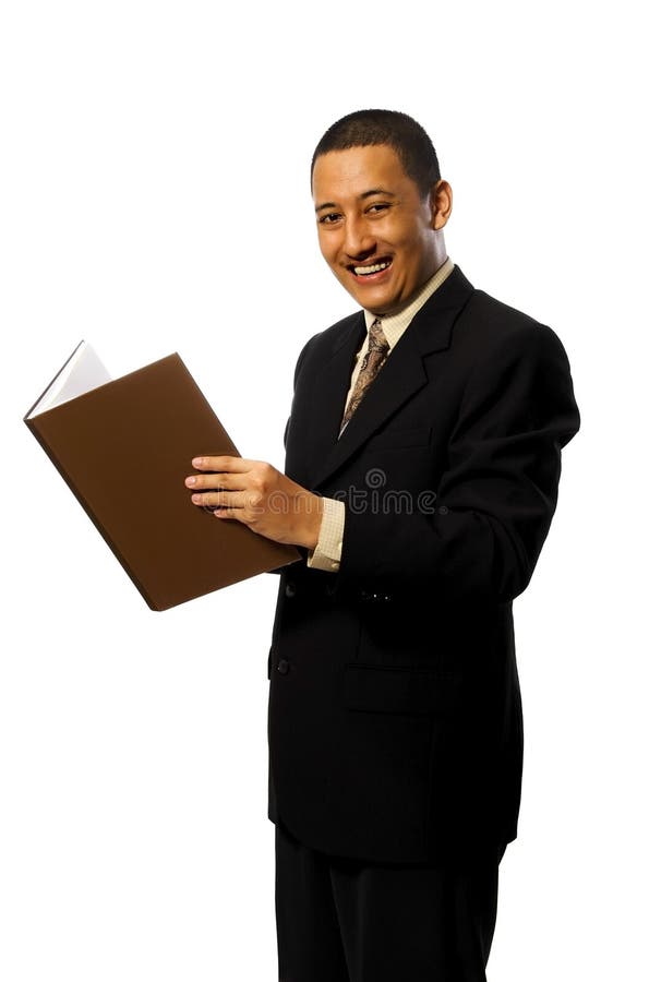 Business Man Reading Book stock image. Image of people - 13400611