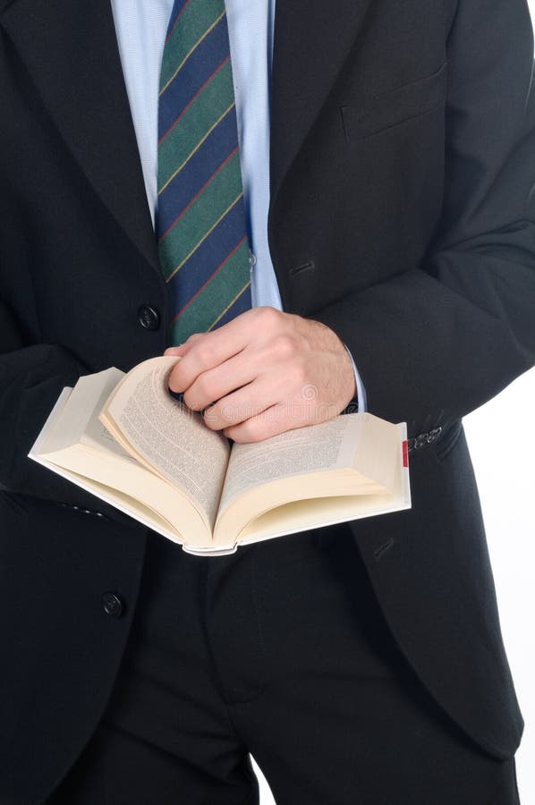 Business Man Reading a Book Stock Photo - Image of elegant, office ...