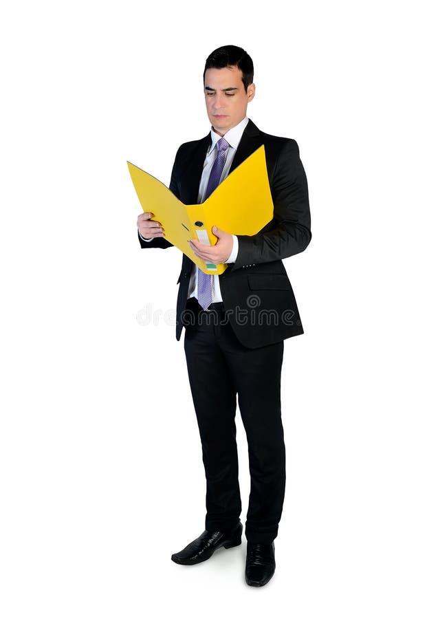 Business man reading file stock image. Image of leadership - 49404127
