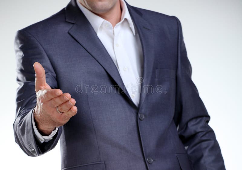 Business Man Ready for a Handshake Closeup Stock Image - Image of hand ...