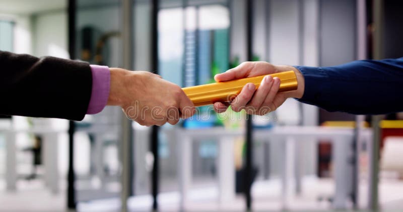 Business Man and Man Relay Baton Handover Stock Photo - Image of pass ...