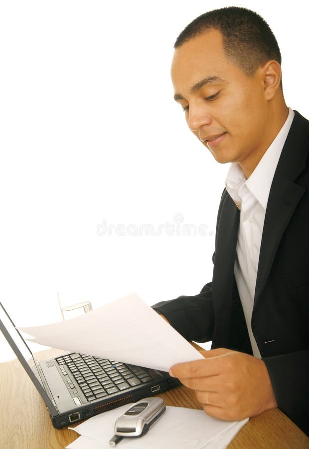 Business Man Reviewing stock image. Image of happy, people - 5559745
