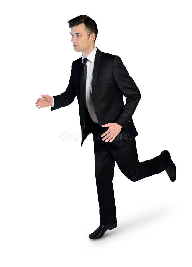 Business man running away stock photo. Image of manager - 55934770