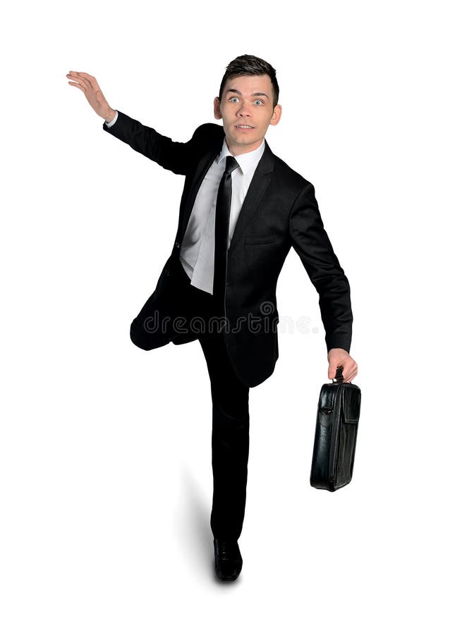 Business Man Running Forward Stock Photo - Image of manager, movement ...