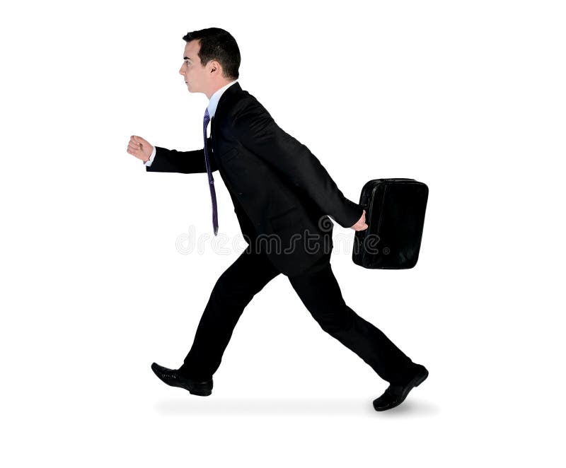 Business man running away stock image. Image of adult - 49404233