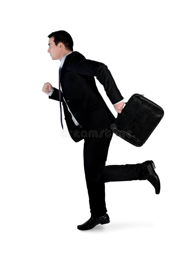 Business man running side stock photo. Image of body - 55935454
