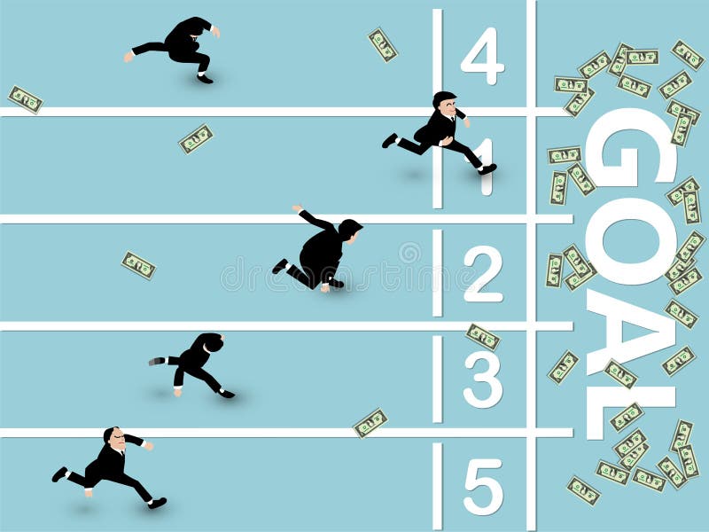 Employee Racing To Finish Line Stock Illustrations – 19 Employee Racing ...