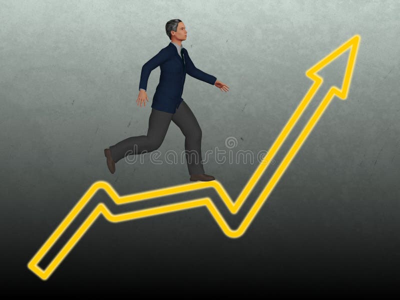 On arrow path stock illustration. Illustration of increase - 140168808