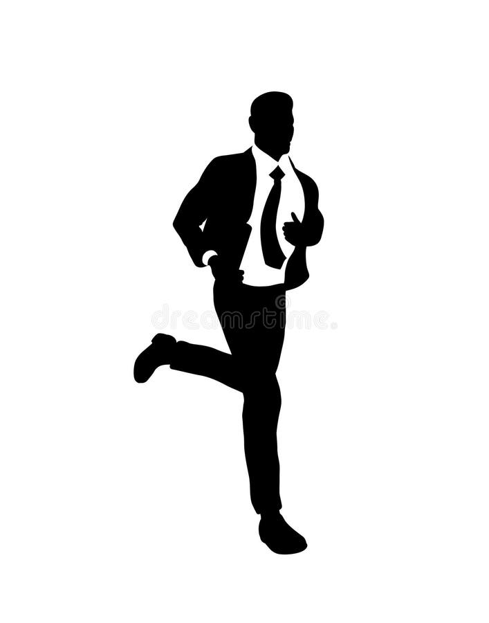 Running Man Vector Symbol, Outlined Stylized Silhouette Stock Vector ...
