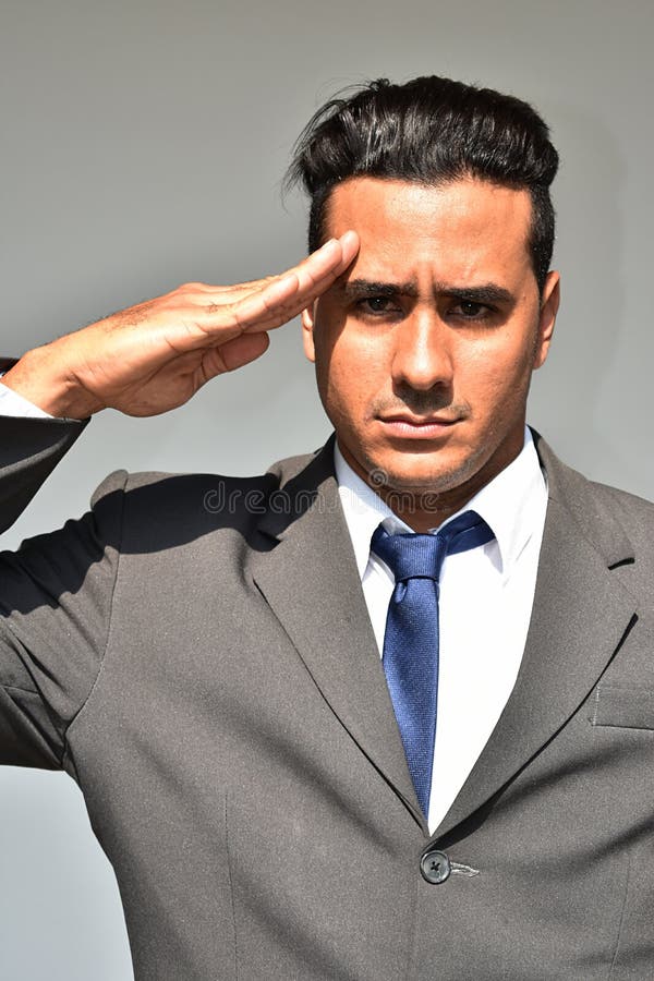 Business Man Saluting stock image. Image of business - 108009951