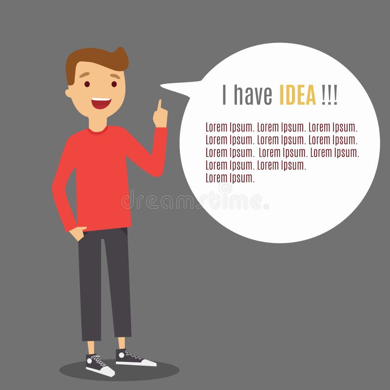 Business man say stock vector. Illustration of person - 54601681