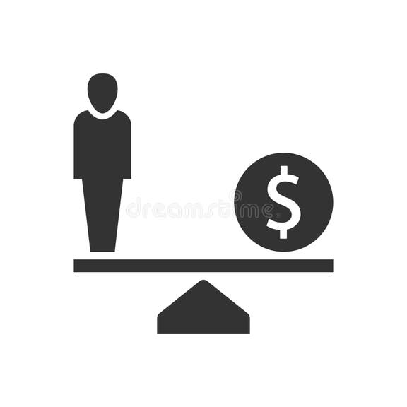 Business Man with Scale Icon Stock Illustration - Illustration of ...