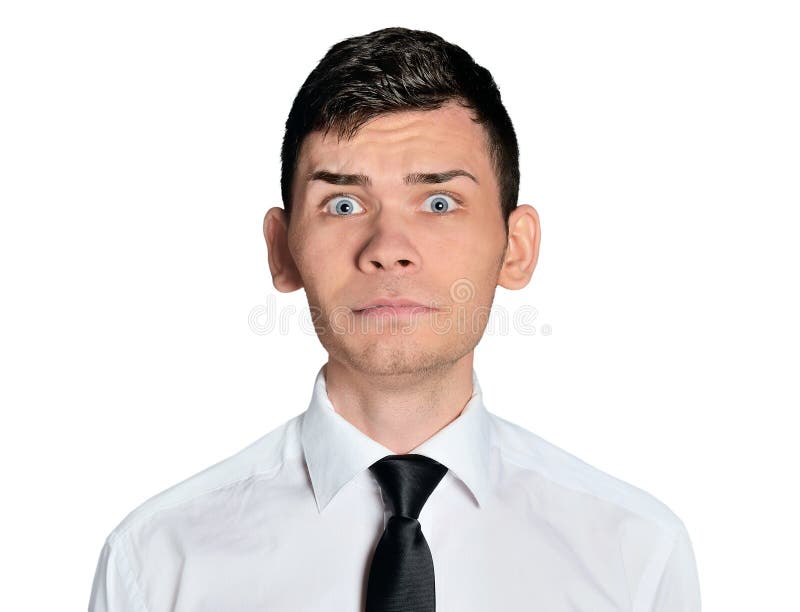 Business man scared face stock image. Image of nerd, expressive - 55934795