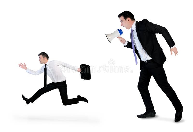 Business Man Screaming on Megaphone Stock Photo - Image of advertising ...