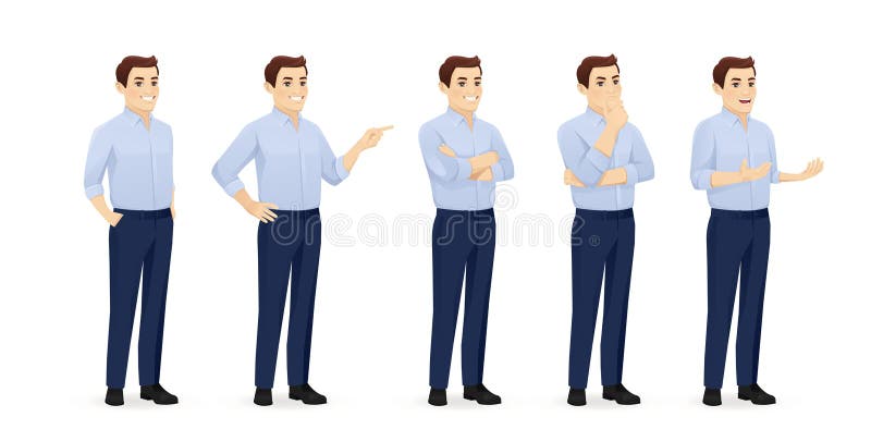 Business man set side view stock vector. Illustration of pocket - 304280697