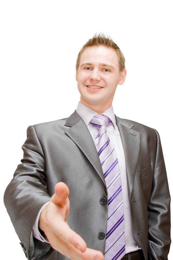 A Business Man Shaking Hands Stock Image - Image of standing ...
