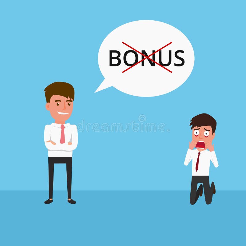 Business Man Shocked.he Does Not Get Bonus Stock Vector - Illustration ...