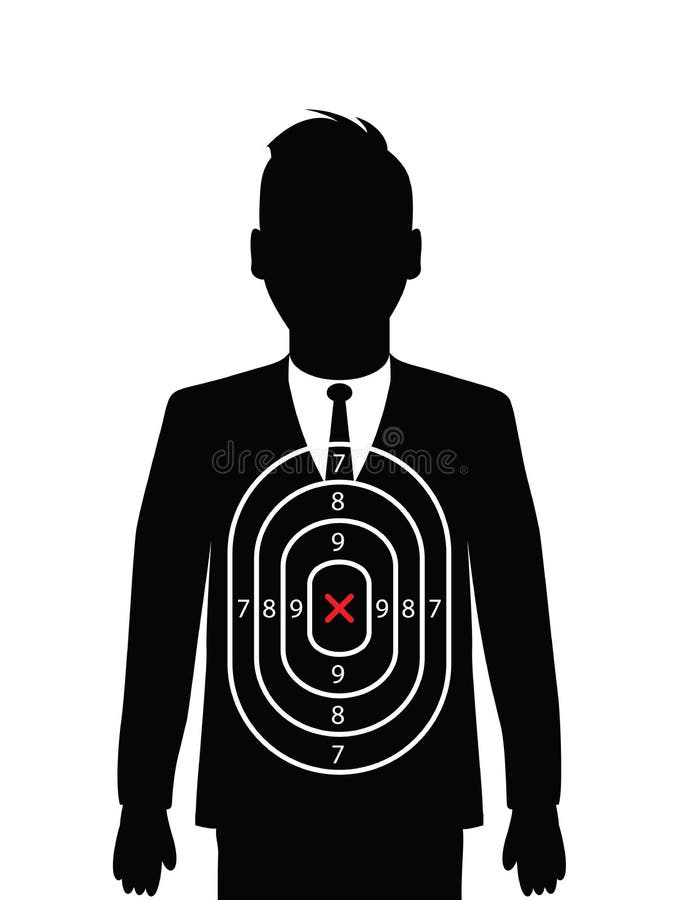 Business Man Shooting Target Stock Vector - Illustration of dead, human ...