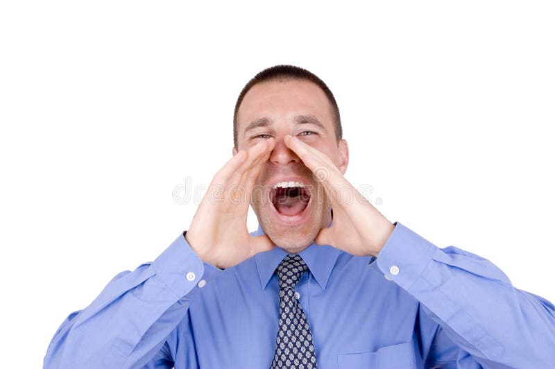 Business man Shouting stock image. Image of noisy, people - 1403383