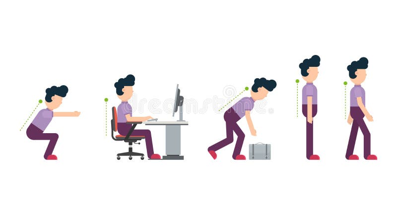 Correct Alignment Standing Posture Stock Illustrations – 87 Correct ...