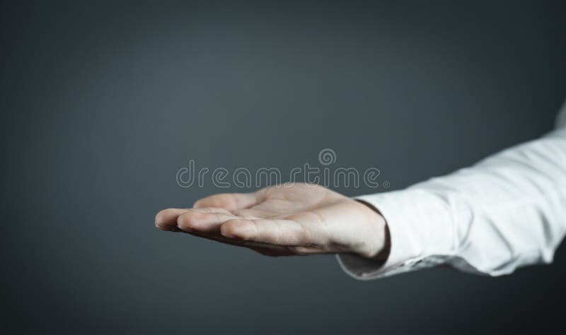 Business Man Showing Empty Hand Stock Image - Image of concept ...