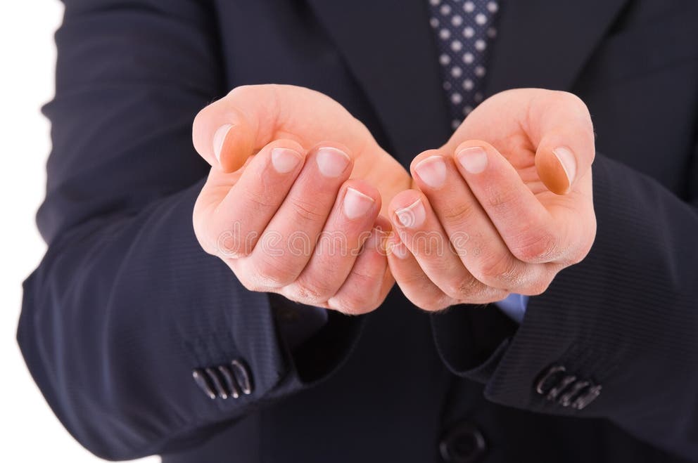 Businessman Showing Empty Hands. Stock Image - Image of business ...