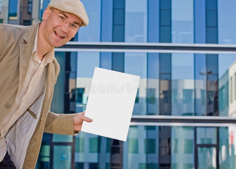 Business Man Showing Folder Stock Photo - Image of corporate, agent ...