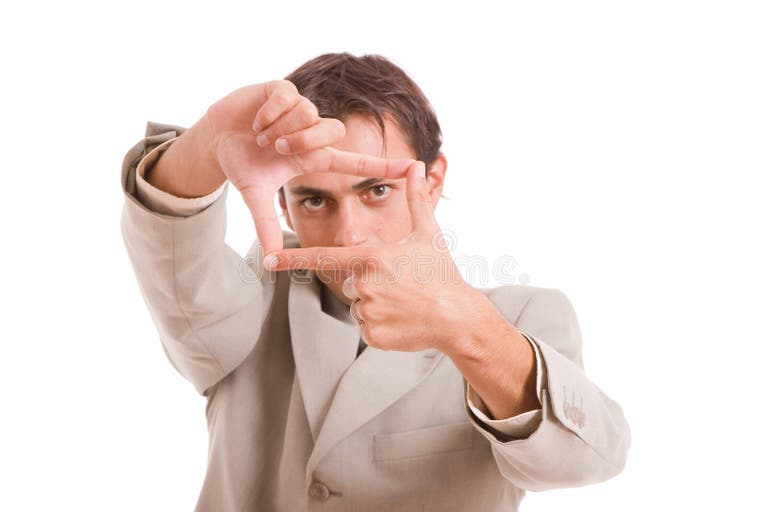 Business Man Showing Frame Hand Gesture Stock Photo - Image of concept ...
