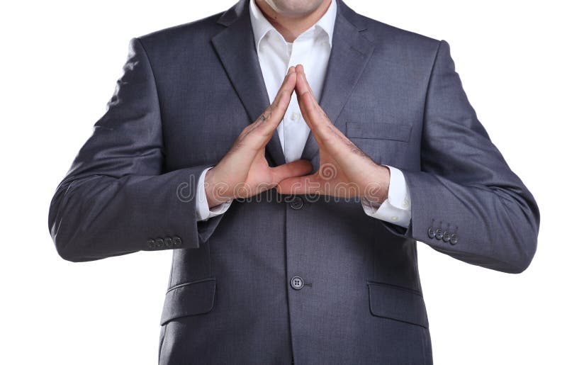 Business Man Showing House Sign Stock Photo - Image of expression, male ...