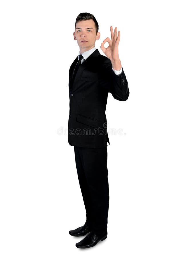 Business Man Showing Ok Sign Stock Photo - Image of male, executive ...
