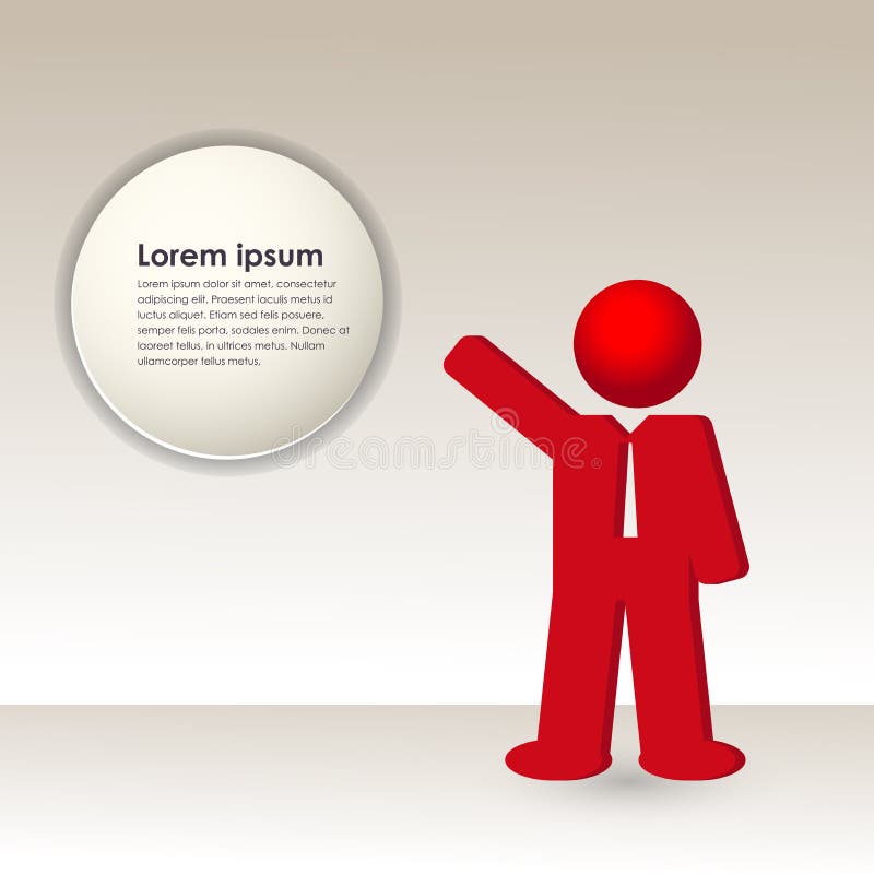 Business Man Shows a Business Strategy Stock Vector - Illustration of ...