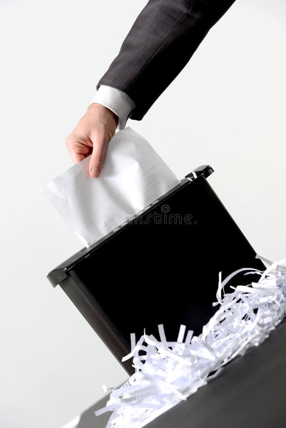 Business Man Shredding a Document Stock Photo - Image of business ...