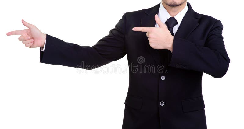 Business Man Sign Space Pointing Stock Photo - Image of caucasian ...