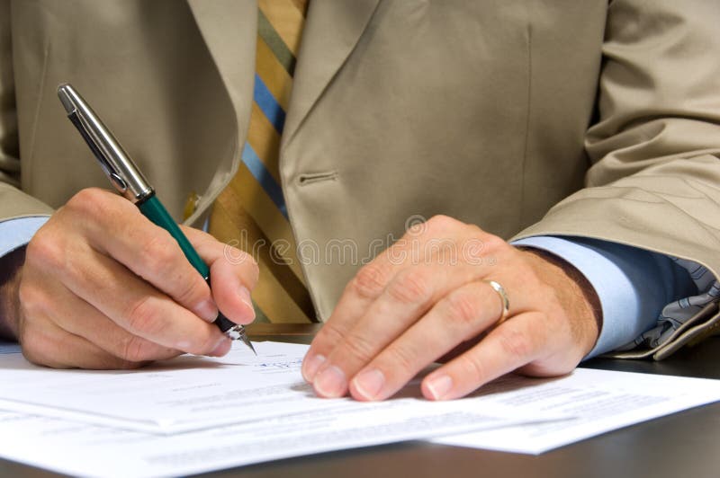 Business Man Signing stock photo. Image of fashionable - 2931928