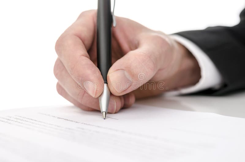 Signing contract stock image. Image of official, paper - 2053763