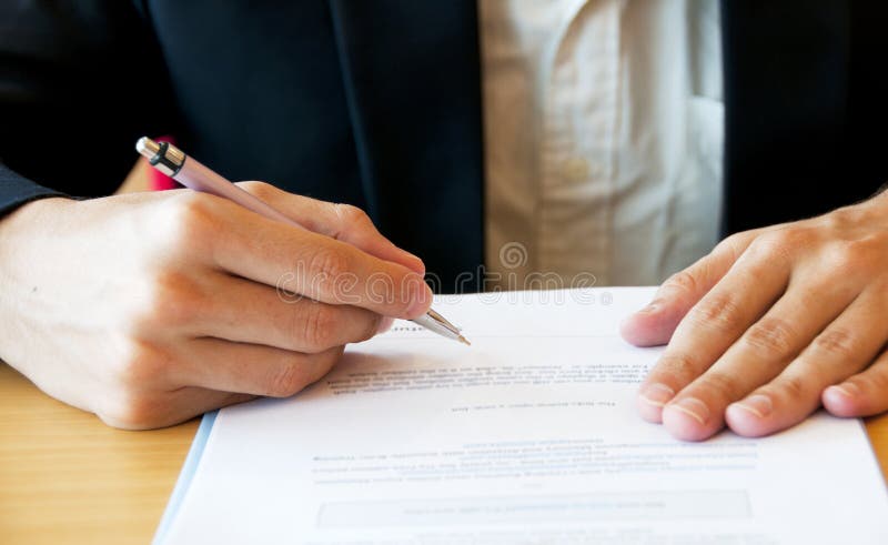 Business Man Signing Documents Stock Photo - Image of professional ...