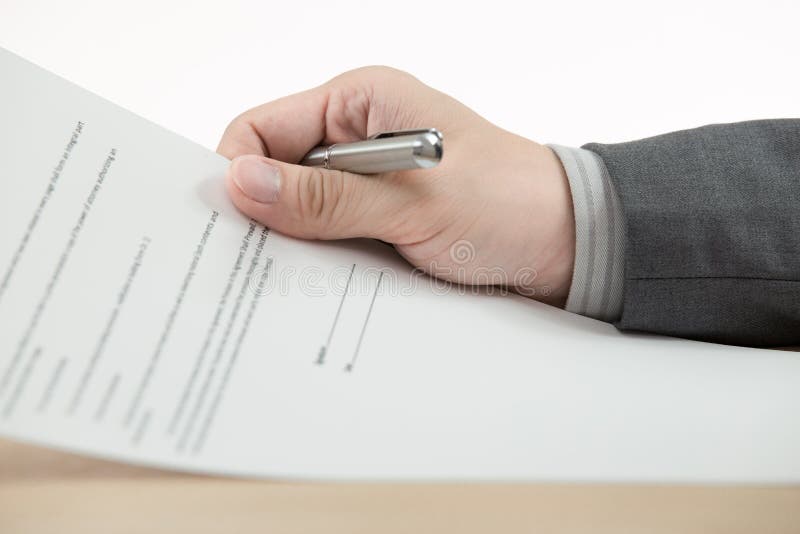 Signing document stock image. Image of business, legal - 5248429