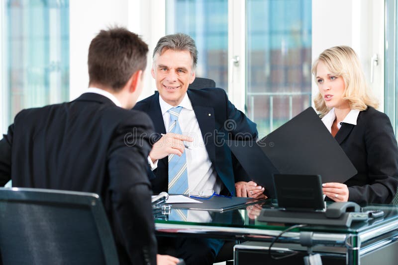 Business - Man Sitting in Job Interview Stock Image - Image of hiring ...