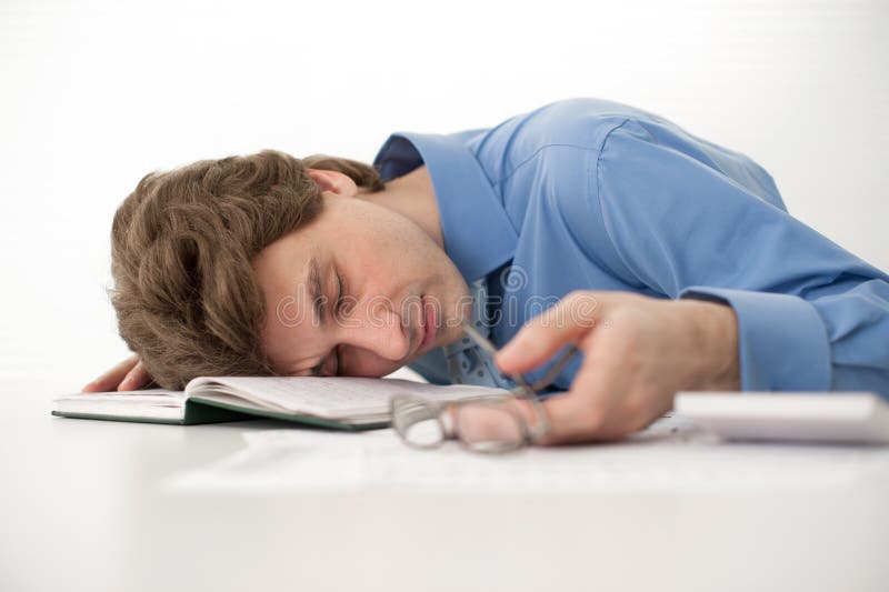 Business man sleeping stock image. Image of worker, desk - 27655877