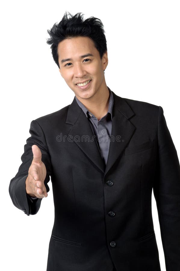 Business Man Smile Shook Hands Stock Photo - Image of male, happy: 35738194