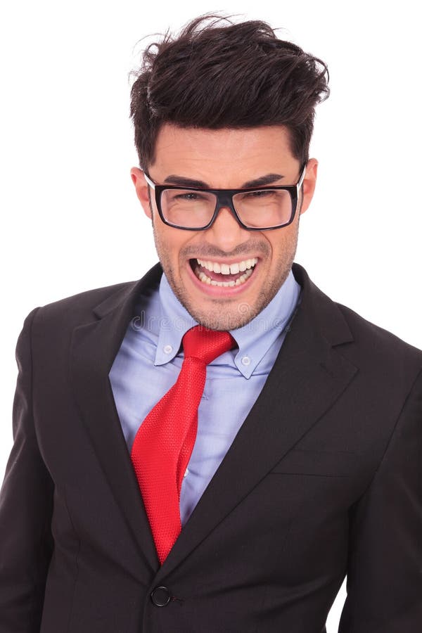 Business man smiling crazy stock image. Image of executive - 29374559