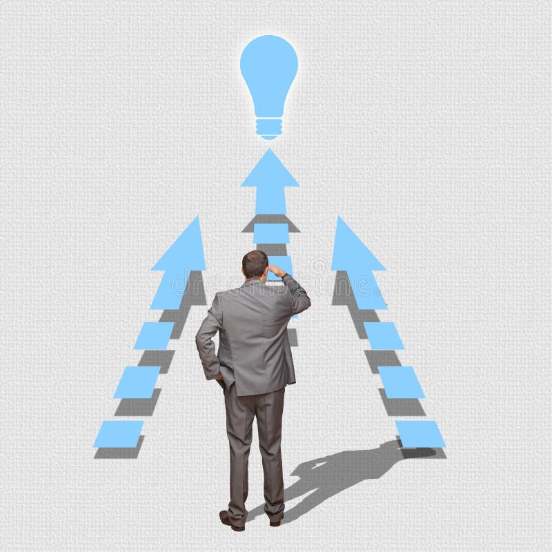 Business Man Solving Problems. Looking Ahead Stock Photo - Image of ...