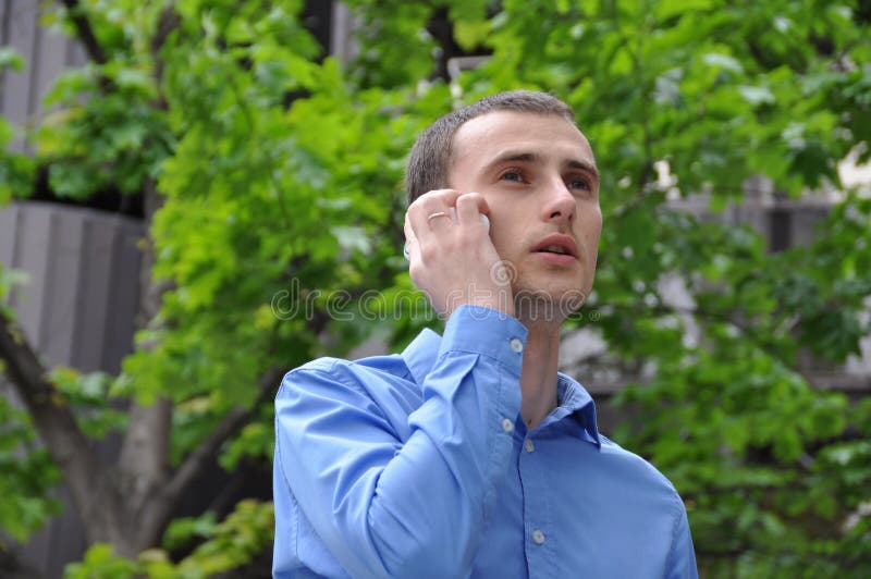 Business Man Speaking on Cell Phone Stock Photo - Image of manager ...