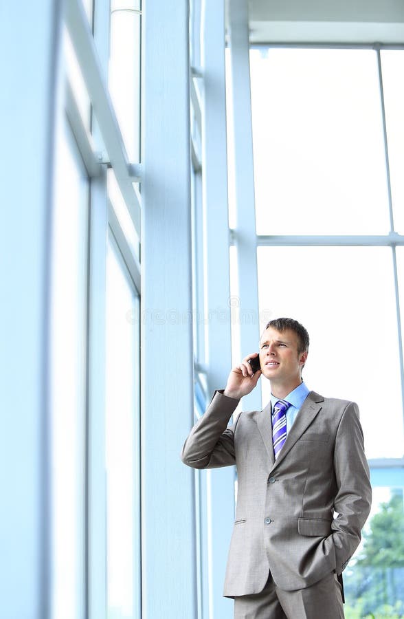 Business man speaking stock photo. Image of digital, call - 33037816