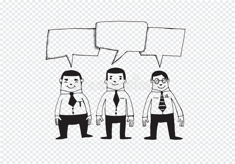 Business Man Speech Bubble stock illustration. Illustration of people ...