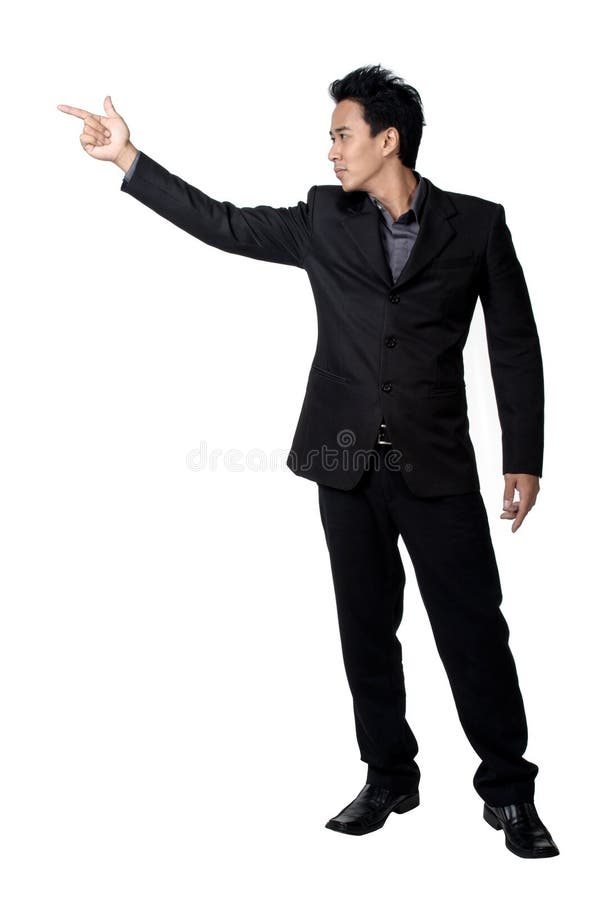Business Man Stance Pointing Isolated Stock Image - Image of ...