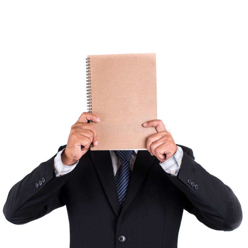 Business Man Standing and Hidden His Face Stock Photo - Image of male ...