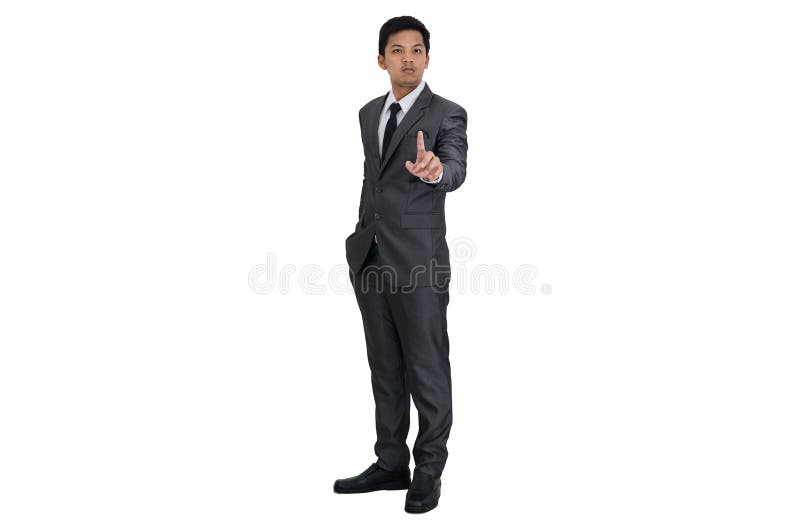 Business Man Standing and Pointing Action Stock Photo - Image of ...
