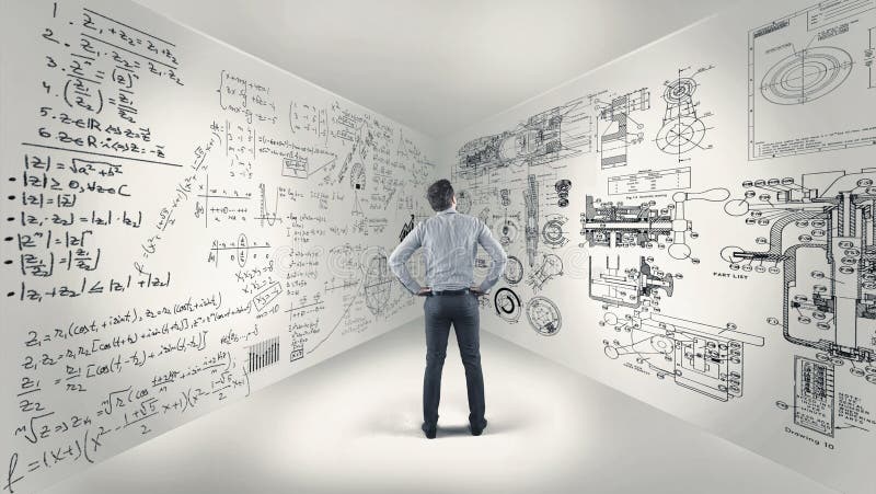 Math formulas on walls stock image. Image of solving - 101372123